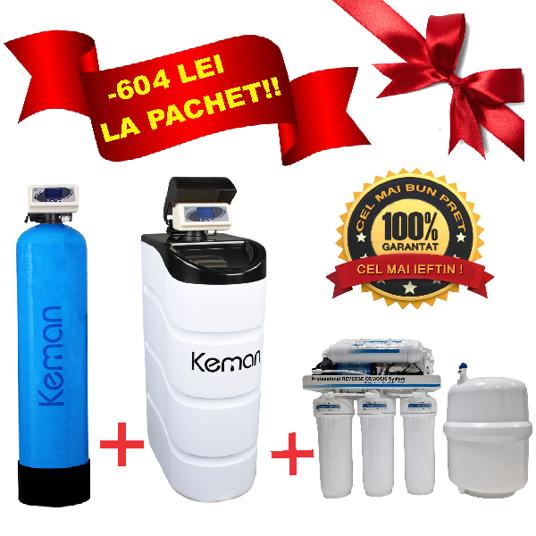 NOU! CEL MAI MIC PRET la pachet filtru automat TKF 25, dedurizator TKS 25 si sistem osmoza ...